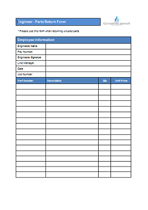 Suppliers and Stores Forms - Gas Support Services