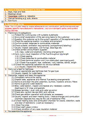Gas Method Statements - Gas Support Services