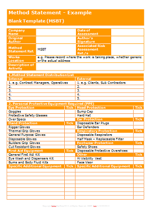 Gas Method Statements - Gas Support Services