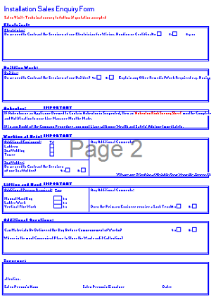 Gas Survey Forms - Heating Installation Documentation